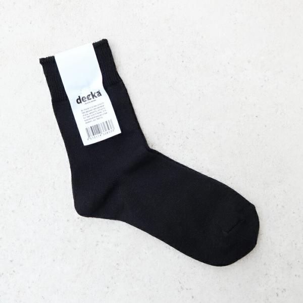 ソックス 靴下 コットン レディース おしゃれ スニーカー サンダル decka quality socks デカクォリティソックス Mercerized Socks GIZA Cotton ブラック