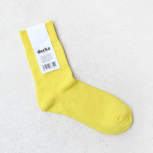 ソックス 靴下 コットン レディース おしゃれ スニーカー サンダル decka quality socks デカクォリティソックス Mercerized Socks GIZA Cotton イエロー