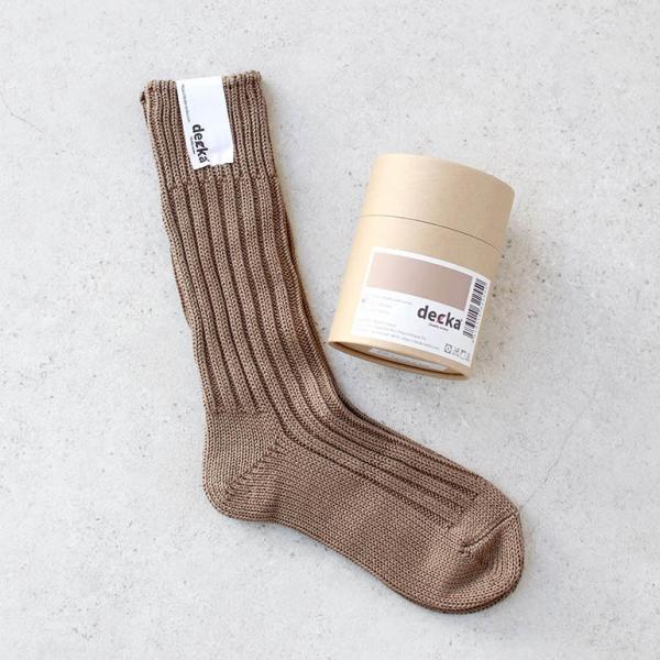 decka quality socks[デカクォリティソックス]CASED HEAVY WEIGHT PLAIN SOCKS ベージュ