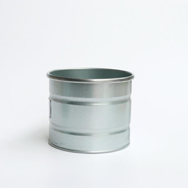 鉢カバー プランターカバー ポット スチール シルバー シンプル おしゃれ DULTON ダルトン GALVANIZED DESKTOP TANK ROUND L
