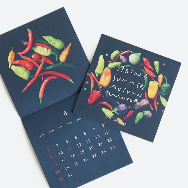 カレンダー 2026年 たかはしよしこ お野菜カレンダー  S/S/A/W 野菜 日曜始まり 壁掛け 写真 エジプト塩