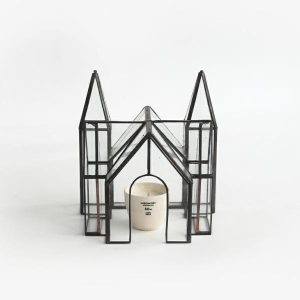 オブジェ ステンドグラス キャンドルホルダー ディスプレイ PUEBCO プエブコ ゴシック建築 おしゃれ STAINED GLASS GOTHIC HOUSE