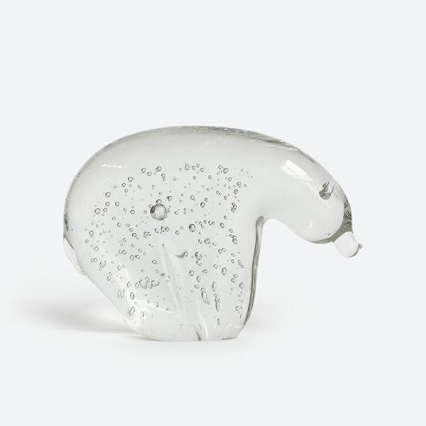 オブジェ 置物 ガラス おしゃれ シロクマ ハンドメイド HERE ヒア Glass Objet Polar Bear Large ポーラーベア ラージ