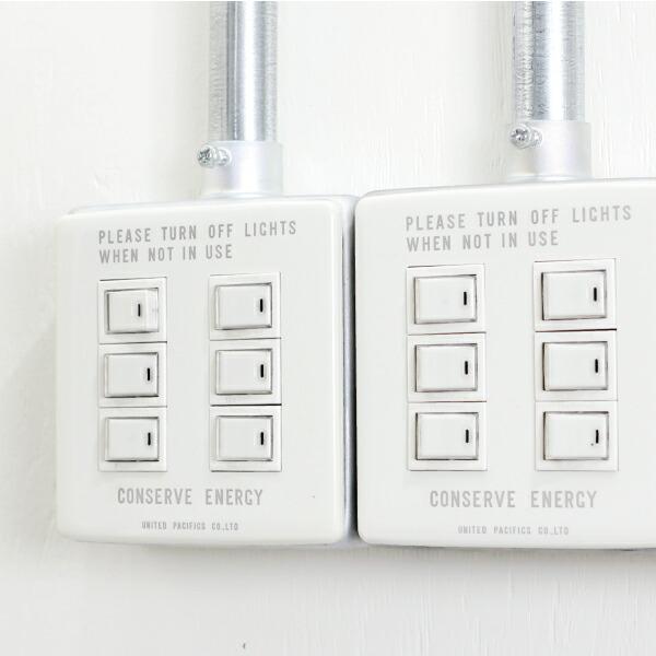 PACIFIC FURNITURE SERVICEプラスチックスイッチプレート6個口【アイボリー】