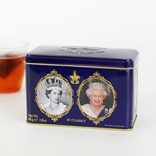 紅茶 缶入り おしゃれ ギフトクイーン エリザベス イングリッシュブレックファースト イギリス ティーバッグ NEW ENGLISH TEA ニューイングリッシュティ 40pcs