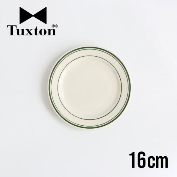 食器 アメリカ 平皿 パン プレート 16cm ダイナー ウェア 業務用 Tuxton タクストン Green Bay Bread Plate ライン 磁器