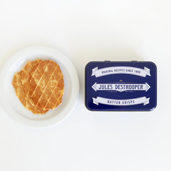 クッキー缶 おしゃれ ギフト ベルギー 王室御用達  JULES DESTROOPER ジュールス デストルーパー ミニレトロ缶 バタークリスプ入り
