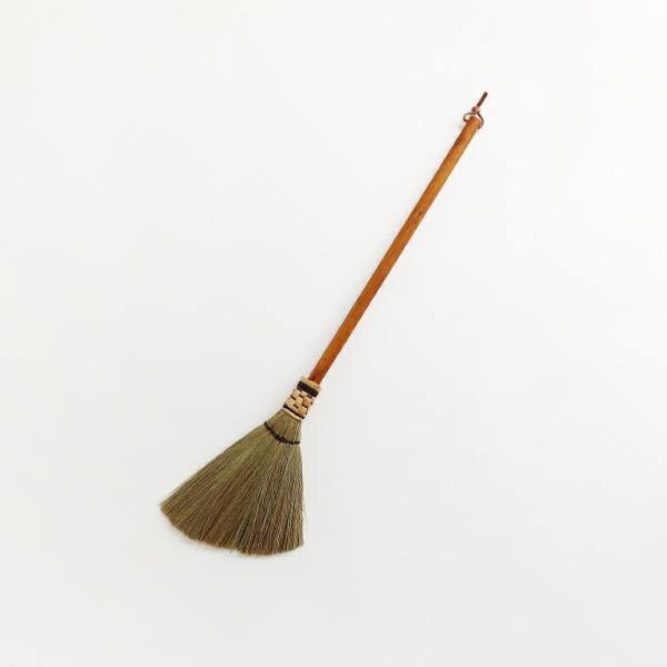 ほうき おしゃれ 室内 屋外 い草 タイガーグラス 天然素材 ハンドメイド ナチュラル Mサイズ