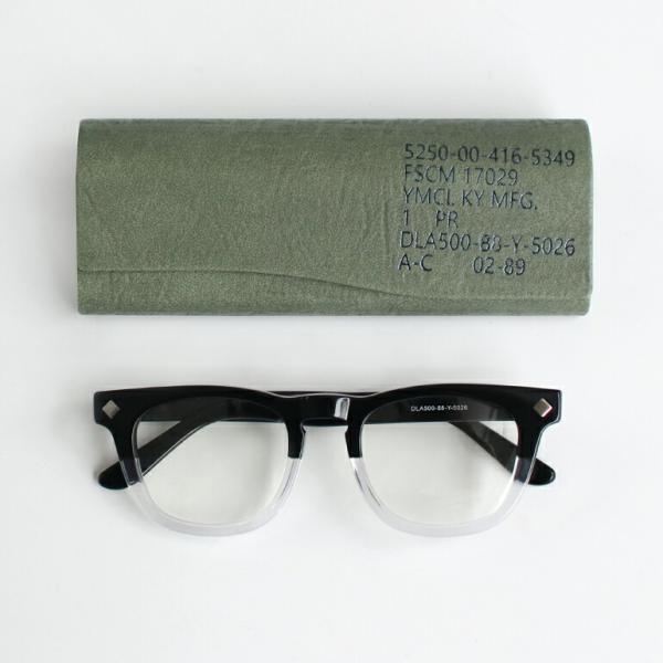 メガネ ブラックフレーム UVカット ミリタリー アメリカ軍 復刻 USタイプ セーフティーグラス モディファイ(ピュアブラック/クリア×クリア)