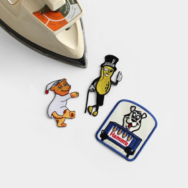 ワッペン 刺繍 アイロン おしゃれ アメリカンキャラクター USA Sleepy Bear /Peanut /Hamm’s Bear