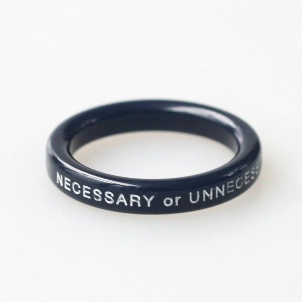 指輪 リング メンズ レディース ボタンリング Necessary or Unnecessary  ネセサリーオアアンネセサリー プラスチック 11号 13号 15号 BUTTON RING 2 ネイビー