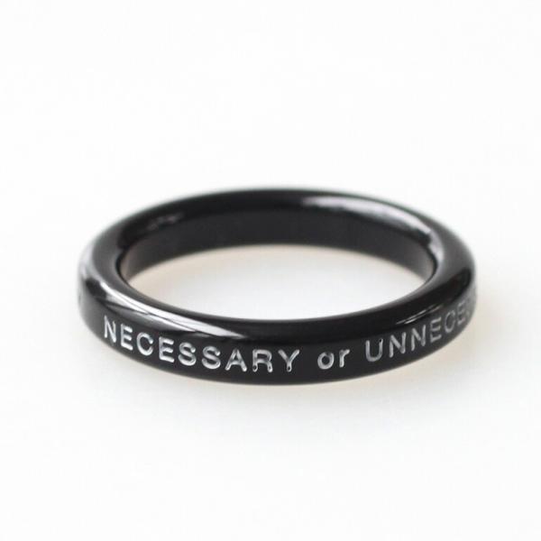 指輪 リング メンズ レディース ボタンリング Necessary or Unnecessary  ネセサリーオアアンネセサリー プラスチック 11号 13号 15号 BUTTON RING 2 ブラック