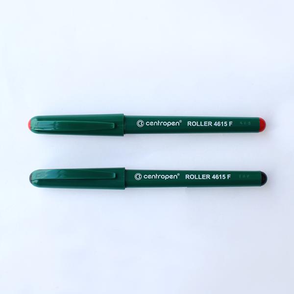 ボールペン 水性 黒 赤 細字 0.3mm 三角 チェコ おしゃれ centropen セントロペン メタルローラー0.3 4615F