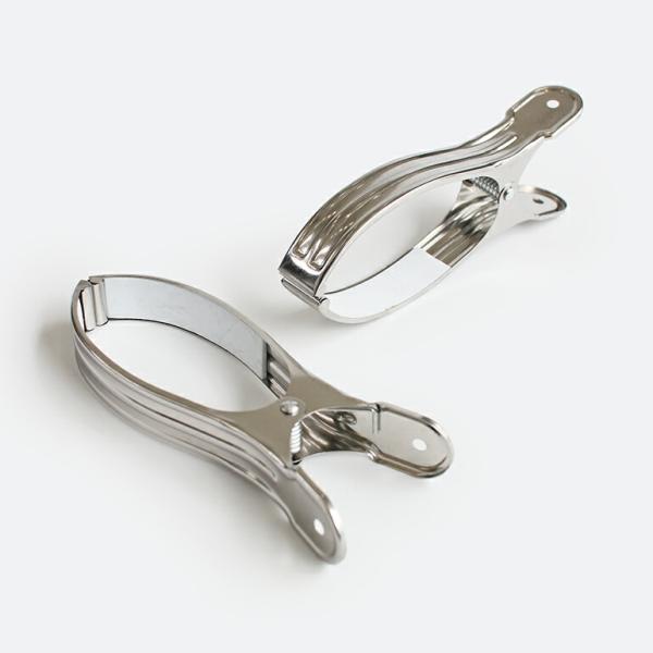 クリップ ステンレス 洗濯バサミ 袋留め 耐久性 2個入り セット BUFF バフ Stainless Steel Clip Lサイズ