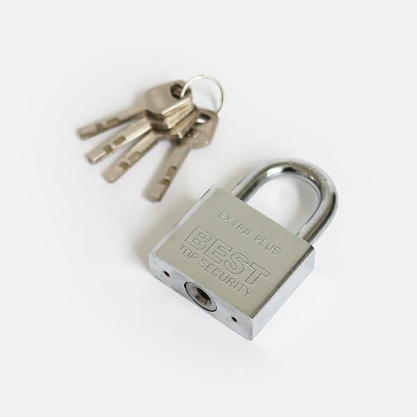 南京錠 カギ 丈夫 防犯グッズ ステンレス 鍵4本 BUFF バフ BEST Heavy Duty Lock Key 08 Mサイズ