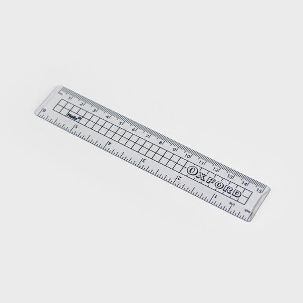 定規 15cm クリア マス目 センチ インチ イギリス おしゃれ Helix ヘリックス クリア定規