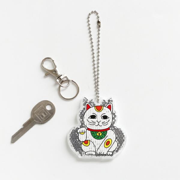 キーホルダー リフレクター 反射板 招き猫 安全 MIDORI KOMATSU DETAIL ディテール Lucky Cat Reflector