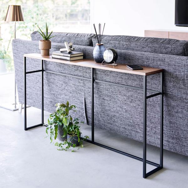 ・ブランド：YAMAZAKI（山崎実業）/日本・ジャンル：コンソールテーブル・主な素材：スチール 粉体塗装/天然木化粧繊維板 ラッカー塗装（天板）・生産国：中国・サイズ：約W1260xD205xH650mm（本体）/約W1230xD185x...