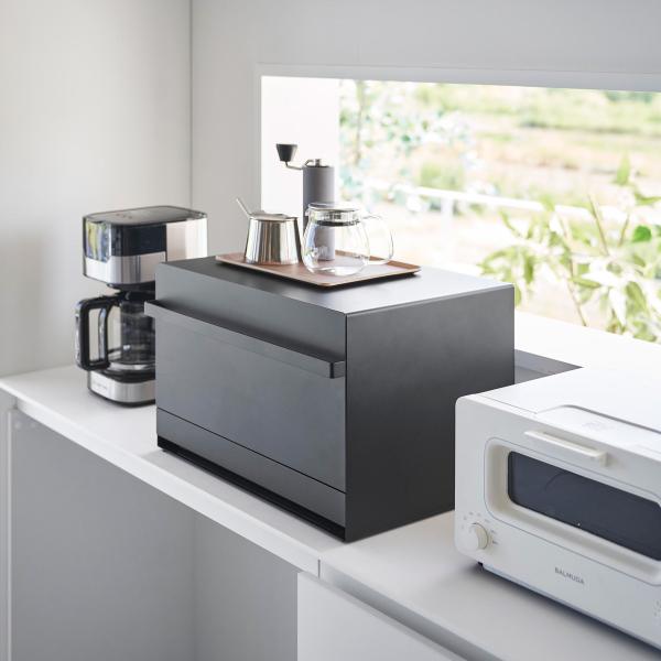 ・ブランド：YAMAZAKI（山崎実業）/日本・ジャンル：ブレッドケース・主な素材：スチール 粉体塗装・生産国：中国・サイズ：約W450xD345xH295mm・内寸サイズ：約W440xD315xH220mm（上段引き出し）/約W440xD...