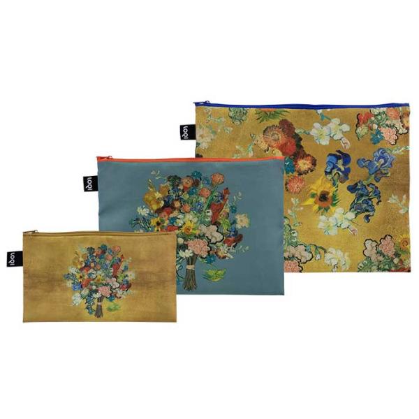 ・ブランド：LOQI（ローキー）/ドイツ・ジャンル：ポーチセット・主な素材：リサイクルポリエステル100%・生産国：中国・サイズ：約W230xH130mm（Mini）/約W270xH200mm（Midi）/約W320xH250mm（Maxi...