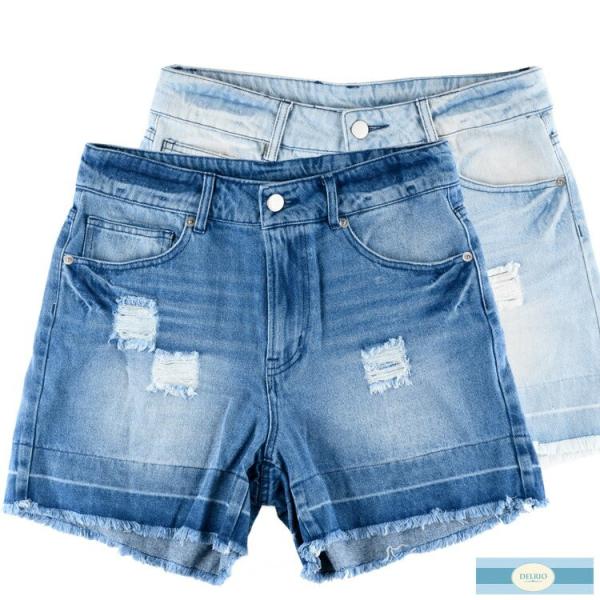 DELRIO ダメージデニムカバーパンツ レディース。ビーチで、タウンで…気軽に履ける便利アイテム♪ビキニの上にカバーパンツとして。レディースのデニムパンツ実寸（約cm）[Ｍ/Ｌ]ウエスト幅[37.0/39.0]丈[36.0/37.0]DE...