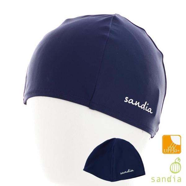 シンプル紺無地に刷新したロゴをプリント。キッズ水着用スイムキャップ単品。スクール水着にも合います。洗っても色落ちしにくい高耐久素材を使用しています。【サイズ】ＪＩＳ標準サイズになります。M=頭囲48~56cm【商品仕様】・塩素ガード・ＵＶ指...