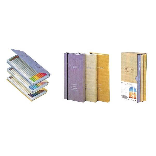 色えんぴつ　30色セットトンボ鉛筆商品サイズ：幅55×厚さ95×全長198mm商品重量：360g商品内容：紙製本型ケース・30本入り30色フローレセンス 10色ベリーペールトーン 10色ダルトーン 10色