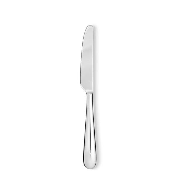 商品名：Nuovo Milano デザートナイフ ミラー仕上げブランド：ALESSI（アレッシィ）デザイナー：Ettore Sottsass（エットレ・ソットサス）サイズ：約 長さ 19 cm素　材：刃がAISI420鋼、ハンドルが18/1...