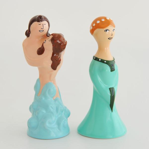 商品名：フィギュア 2個セット Paolo e Francesca Beatriceブランド：ALESSI（アレッシィ）デザイナー：LPWK, Massimo Giacon（マッシモ・ジャコン）サイズ：Francesca 約 4.5×4.5...