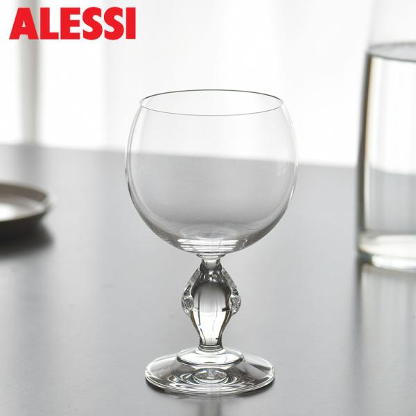 商品名：ポルトス ワイングラスブランド：ALESSI（アレッシィ）デザイナー：Guido Venturiniサイズ：約 幅 8.5cm × 高さ 14.5cm ／ 容量 290ml素　材：クリスタルガラス※新品・未使用ですが長期保管品となり...