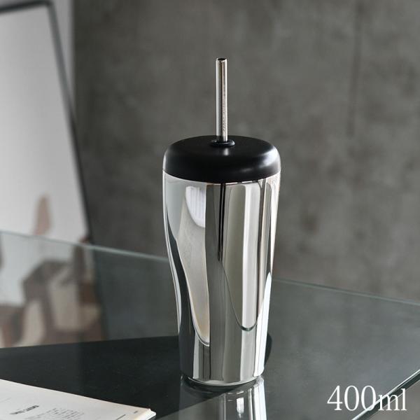 商品名：SKY トラベルカップ＆ストロー ミラーブランド：Georg Jensen（ジョージジェンセン）デザイナー：オレリエン バルブリサイズ：約 高さ 18.6 cm ／ 直径(上部) 8.9 cm ／ 直径(下部) 6.7 cm容　量：...