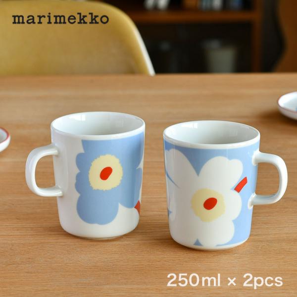 商品名：Juhla Unikko マグカップ 250ml 2個セットブランド：marimekko（マリメッコ）テキスタイルデザイン：Maija Isolaサイズ：約 直径 8 cm × 高さ 9.5 cm／容量 250 ml材　質：磁器※食...