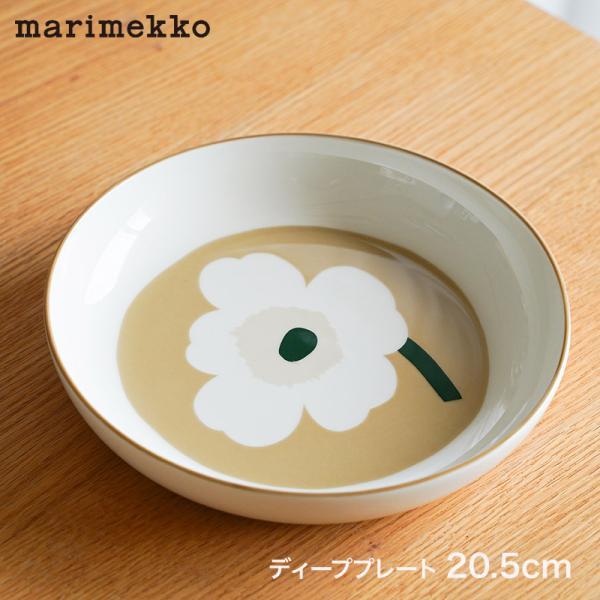 商品名：UNIKKO ディーププレート 20.5cmブランド：marimekko（マリメッコ）テキスタイルデザイン：Maija Isolaサイズ：約 直径 20.5 cm × 高さ 3.8 cm材　質：磁器※食洗器、冷凍庫、電子レンジ、オー...