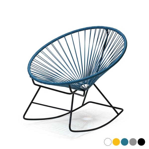 商品名：アカプルコ ロッキングチェアブランド：METROCS（メトロクス）サイズ：約 幅 76.5 cm × 高さ 73 cm × 奥行 75 cm / 座面高さ 38 cm / 重量 9 kg素　材：〈フレーム〉スチールロッド（メラミン焼...