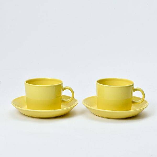 商品名：Teema カップ＆ソーサー ペアセットブランド：iittala（イッタラ）サイズ：カップ 口径 8.2 cm × 高さ 6.2 cm / ソーサー 直径 14 cm × 高さ 2.3 cmカラー：イエロー※新品・未使用ですが長期保...