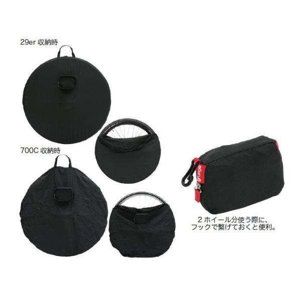 ●サイズ:730x40mm●収納時W130xD40xH90mm●素材:ポリエステル●170g■700Cから29erまでのホイールが1本収納可能。バッグはポケッタブルサイズになるので、輪行時にとても便利。また、家でのホイール管理にもとても便利。