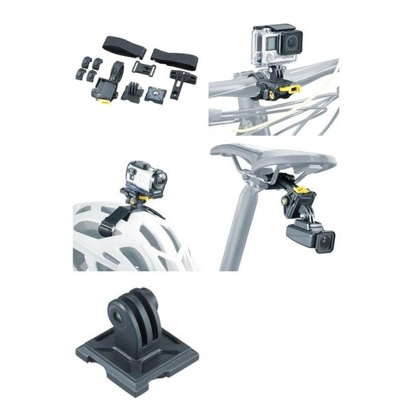 TOPEAK トピーク TPK スポーツカメラ マルチマウント YBA02200 自転車 ロードバイク サイクルパーツ・GoPro、ソニー アクションカムなどのアクションカメラ用マウントセット。ハンドルやサドルレール、ヘルメットに取り付けて...