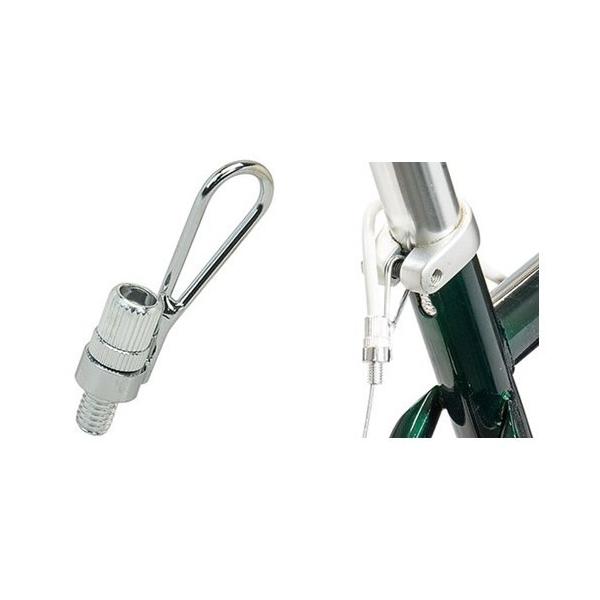 ・シートクランプの締め付けボルトを通して固定する、カンチブレーキ用アウターストッパー。アジャストボルト付。・ストッパー：スチール・アジャストボルト：アルミ合金・7g（YCB01700）（アウターストッパー AS-1）（4582350851458）