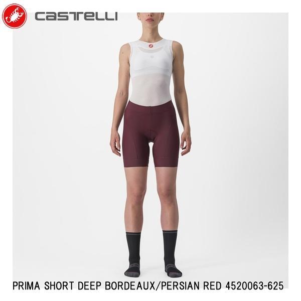 CASTELLI カステリ PRIMA SHORT DEEP BORDEAUX/PERSIAN RED 4520063-625 レーサーパンツ レーパン 自転車 サイクルウェア レディースカステリのエントリーモデル。高品質の生地とKISS ...