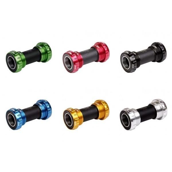 TNI ティーエヌアイ 自転車用 ボトムブラケット BB エクスターナル セラミックBB シマノ/JIS External-24 自転車パーツ サイクルパーツ・JIS(68mm)・シマノホローテックIIクランク用・カラー：黒、赤、銀、金、青...