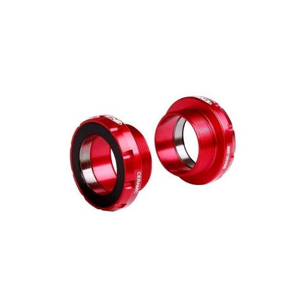 ・従来のスタンダードBB（JIS）のフレームに 、BB386EVO（軸径30mm） 仕様のロードクランクを取り付けるためのBB・(フレームシェル幅：68mm)・重量：82g・カラー：赤、黒○グレード3 セラミックボール使用。実用範囲の中で最...