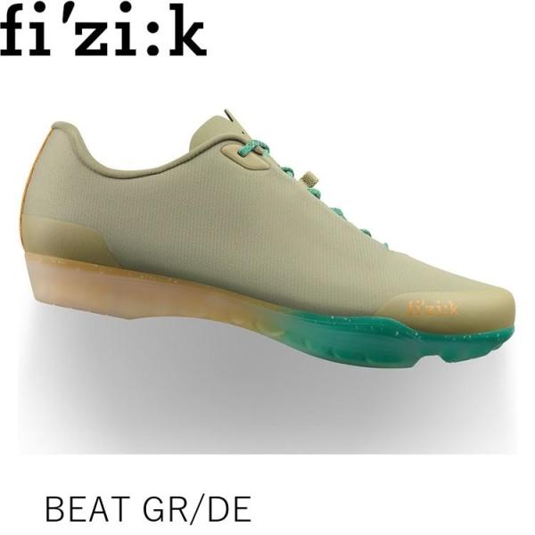 fizik フィジーク BEAT GR/DE TPRSEMR1K 5676 自転車 サイクルシューズ ビンディングシューズアッパー：エンジニアードメッシュアッパークロージングシステム：レースアップソール：BEATアウトソール TPUトレッド...