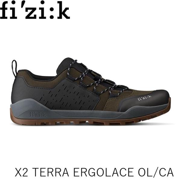 fizik フィジーク X2 TERRA ERGOLACE OL/CA 38.5/24.7cm TEX2ELTX1 5886 自転車 サイクルシューズ ビンディングシューズアウトソール:X2アウトソール-ナイロンシャンク、EVAミッドソール...