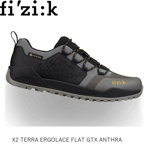 fizik フィジーク X2 TERRA ERGOLACE FLAT GTX ANTHRA TEF2EGR1V 1210 自転車 サイクルシューズ ビンディングシューズ重量：363g(片足)ソール：X2フラットソール、EVAミッドソール、V...