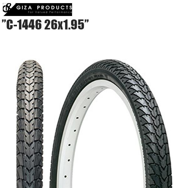 GIZAPRODUCTS ギザプロダクツ C-1446 26x1.95 BLK TIR29503 自転車 タイヤ日常使いに適した街乗り向けタイヤ。・スチールビード・推奨空気圧:35?45PSI(26"x1.95")、40?65PSI(20"...