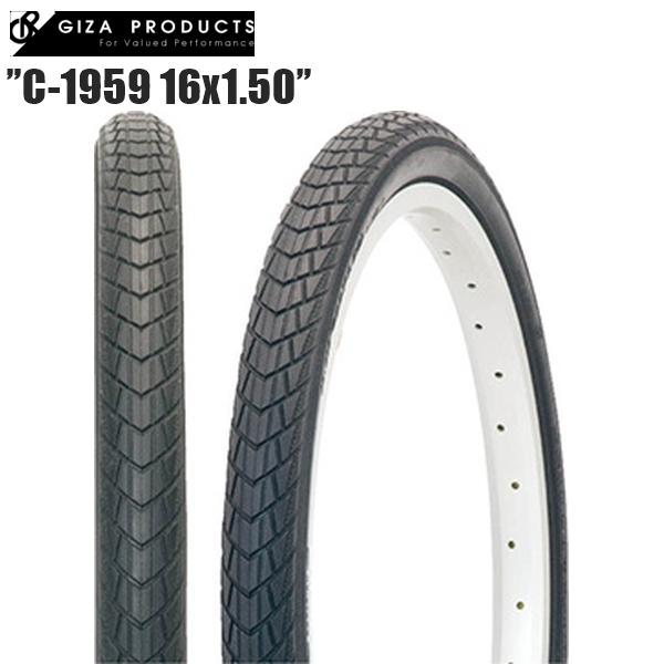 GIZAPRODUCTS ギザプロダクツ C-1959 16x1.50 BLK TIR35202 自転車 タイヤ転がり抵抗が低く、水はけの良い街乗り向けタイヤ。・スチールビード・推奨空気圧:35?45PSI(14"x1.50"、14"x1....