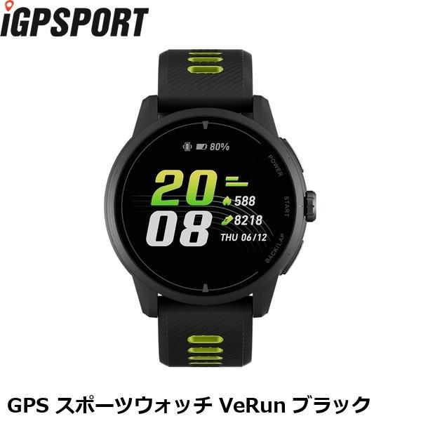iGPSPORT アイジーピースポーツ GPS スポーツウォッチ VeRun ブラック GPSスポーツウォッチ / スマートウォッチ●起きている状態から深い睡眠まで、終日モニタリング（心拍数、HV、血中酸素、ストレス、睡眠）します。　●ラン...