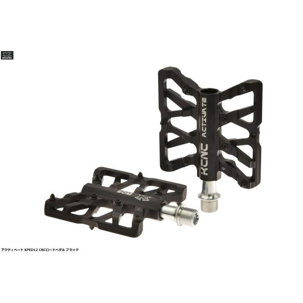 KCNC ケーシーエヌシー アクティベート KPED12 CNCロードペダル ブラック 自転車 フラットペダルロードバイク＆クロスバイク専?設計のフラットぺダル●ロードバイクやクロスバイクのために設計された高品質なフラットペダル。●オンロー...