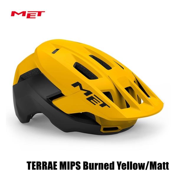 MET メット TERRAE MIPS Burned Yellow/Matt MTB ヘルメット機能性と安全性を兼ね備えたハイパフォーマンスモデルTERRAE MIPSはトレイルやE-MTBライディングのために設計されたモデルです。優れたベ...