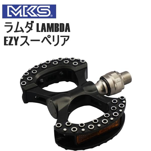 MKS 三ヶ島製作所 ラムダ(LAMBDA) EZYスーペリア ペダル(ブラック) 自転車 ペダル487g●縦に大きな踏み面と、吸盤状のグリップが特徴。個性あふれるデザインが注目をあつめます●すべりにくく大きな両面踏みは街乗りなどでも乗りや...
